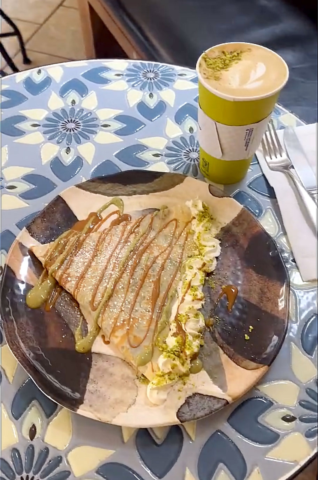Pistachio Crepes and Pistachio Lattes at Manasiri's | Old Monterey
